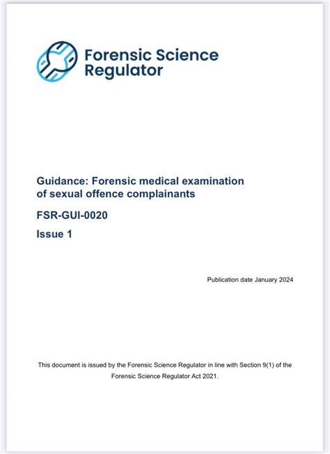 Latest Guidance From The Forensic Science Regulator January 2024 The Chartered Society Of