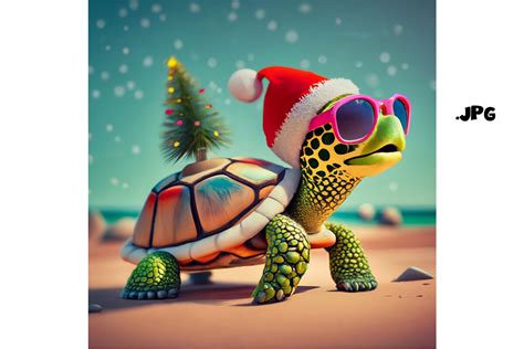 Christmas Turtle Graphic By Joanna Redesiuk · Creative Fabrica