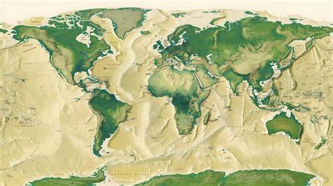 Increíble Mapa Físico Detallado Del Mundo Con Nombres De Países Foto Premium