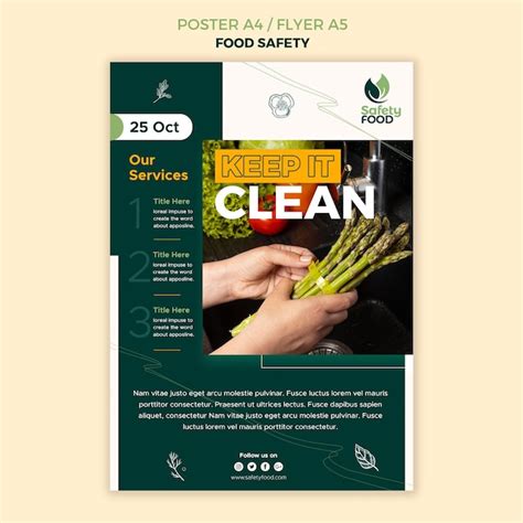 Modelo De Design De Pôster De Segurança Alimentar Psd Grátis
