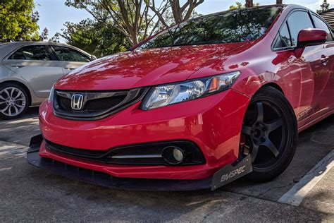 Epsilon Front Splitter Honda Civic Si Sedan Kouki Fb6 2013 2015 Epsilon Aerodynamics