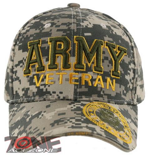 New Us Army Strong Veteran Side Round Ball Cap Hat Acu Camo