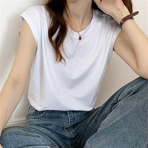 【楽天市場】送料無料 カットソー ノースリーブ レディース 女性 トップス プルオーバー ラウンドネック 無地 シンプル 着回し お洒落 カジュアル 大きいサイズ お洒落 婦人服：motto