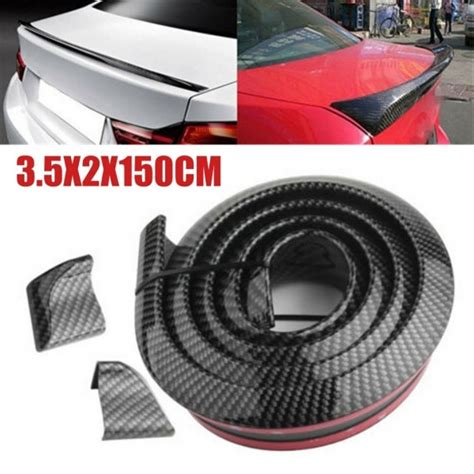 Universal Carbon Fiber Car Spoiler Rear Roof Lip Sport Wing Trunk