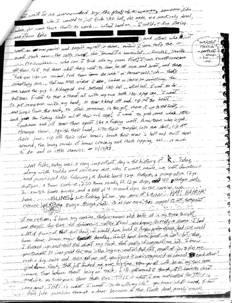 Eric Harris Journal Typed