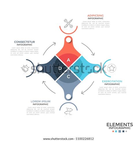 Circular Diagram Divided Into 4 Colorful Stock Vector Royalty Free 1100226812 Shutterstock