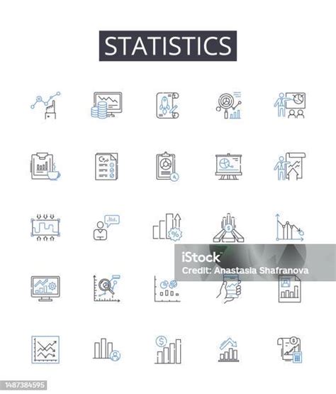 통계 라인 아이콘 컬렉션입니다 기술자 전문가 엔지니어 전문가 분석가 프로그래머 디자이너 벡터 및 선형 그림 품질 보증 지원
