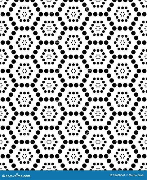 Vector Modern Seamless Geometry Pattern Hexagon Black And White Abstract Stock Vector