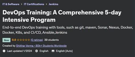 Devops Course And Certification With Comprehensive Training