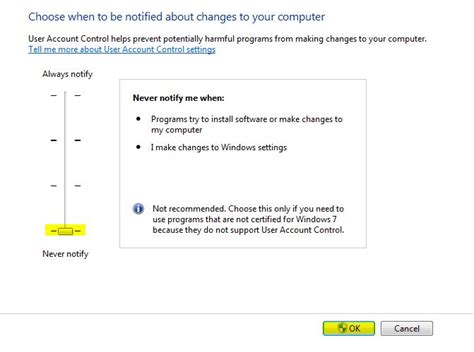 Windows 7 How To Disabled Security Warning Messages In Stack