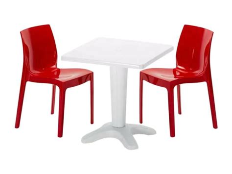 Set Tavolo 70x70cm Con 2 Sedie Colorate Sex On The Beach