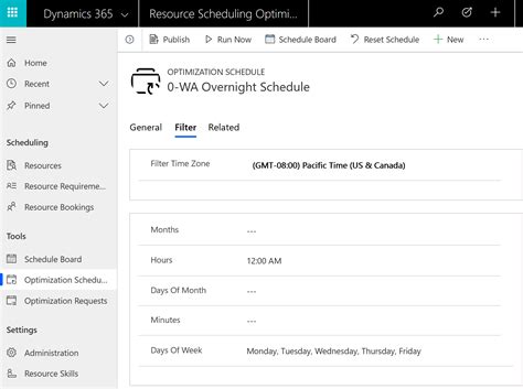 Resource Scheduling Optimization으로 야간 예약 Dynamics 365 Field Service Microsoft Learn