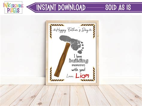 Fathers Day Handprint Art Fathers Day T T For Dad Keepsake