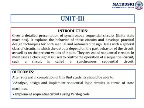 Digital System Design Synchronous Sequential Circuits Ppt
