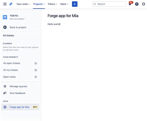 Build A Jira Service Management Hello World App