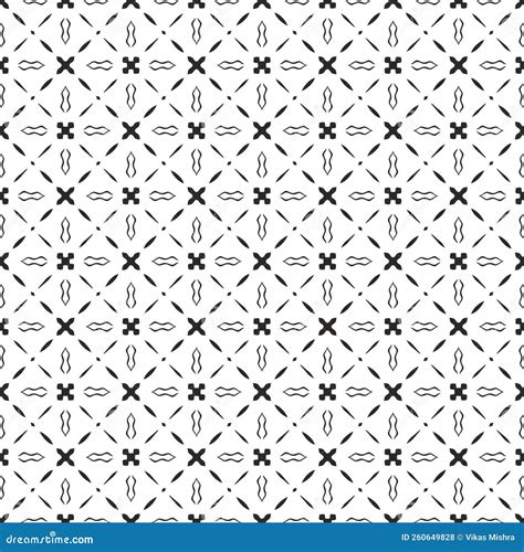 Vector Seamless Black And White Irregular Hexagonal Grid Pattern