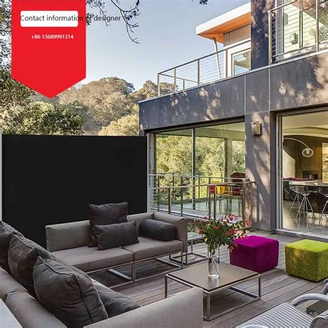 테라스가림막 맞춤형 개폐식 철 접이식 사이드 천막 스크린 프라이버시 분배기 정원 야외 수영장 파티오 티몬