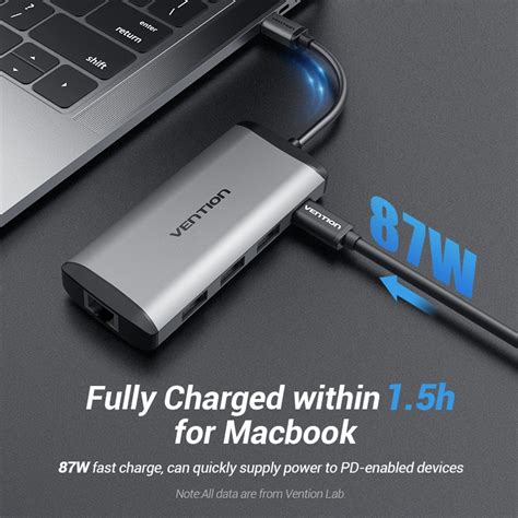 Usb тип C хъб с Ethernet порт Usb 3 0 и Pd Vention Emag Bg