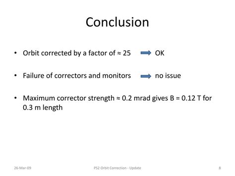 Ppt Ps2 Orbit Correction Update Powerpoint Presentation Free