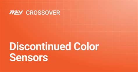 Discontinued Color Sensors Rev Robotics Documentation