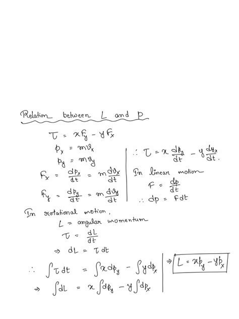 Relation Between Linear And Angular Momentum Pdf