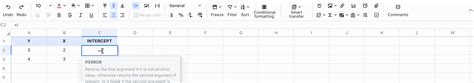 Intercept Function For Sheets
