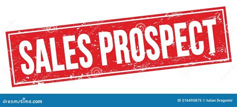Sales Prospect Text On Red Grungy Rectangle Stamp Stock Illustration