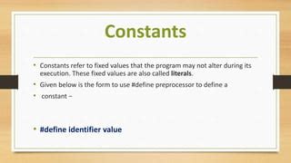 Basic C Structure And Related Terms With Example PPTX