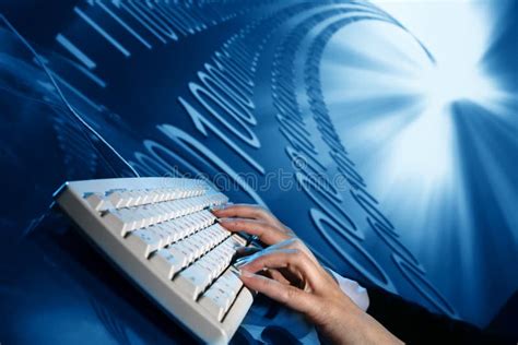 Businessman Input Data Stock Image Image Of Data Hand 7396401
