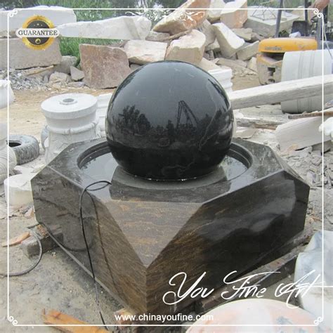 Fuente De Agua De Bola De Piedra Redonda Flotante De Mármol Grande