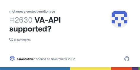 Va Api Supported · Issue 2630 · Motioneye Projectmotioneye · Github