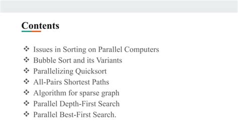 Parallel Algorithms Sorting And Graph PPT