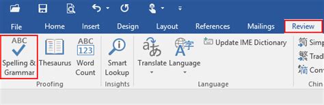 how to turn off and activate spell and grammar checking in microsoft