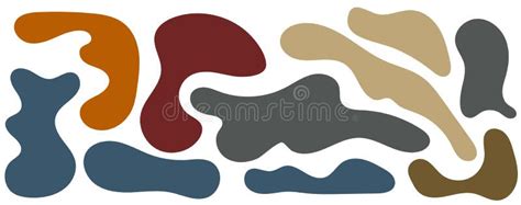 Bloho Color Irregular Blob Set Of Abstract Organic Shapes Abstract