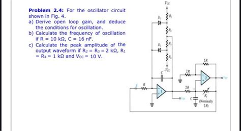 solved problem 2 4 for the oscillator circuit shown in fig