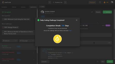 Video Saurav Kumar On Linkedin Leetcode 100daysofcodechallenge 100daysofcode