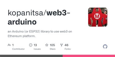 Github Kopanitsaweb3 Arduino An Arduino Or Esp32 Library To Use Web3 On Ethereum Platform