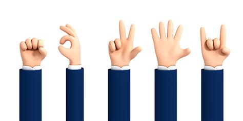 만화 3d 손의 집합입니다 벡터 만화 손 제스처는 흰색 배경에 고립되어 있습니다 손에 대한 스톡 벡터 아트 및 기타 이미지 손 손가락 손가락으로 딱 소리 내기