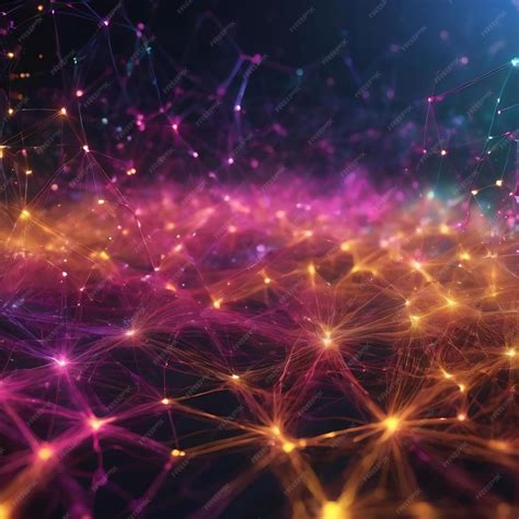 Premium Photo 3d Network Communications Data Technology Background With Flowing Particles