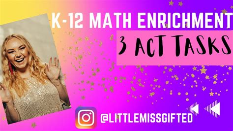 K 12 Math Enrichment And Differentiation 3 Act Tasks Youtube