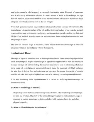 Particle Technology Lab Report PDF Chemistry Science