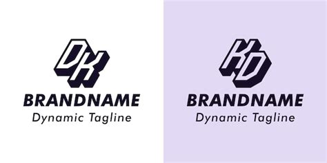 Premium Vector Letters Dk And Kd 3d Monogram Logo Suitable For Business With Dk Or Kd Initials