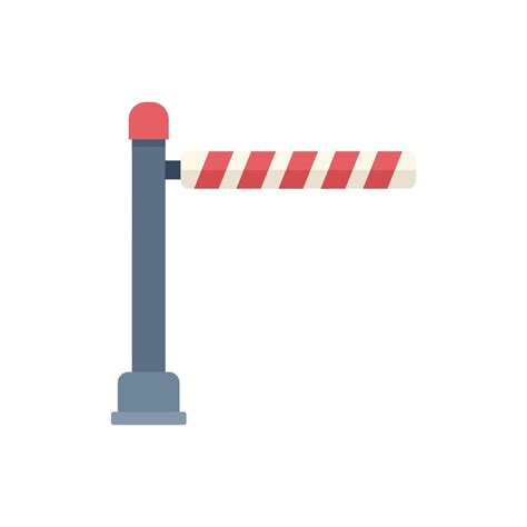 Gate Barrier Icon Flat Vector Safety Stop 17327377 Vector Art At Vecteezy