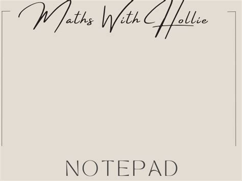Free Digital Maths Notepad Teaching Resources