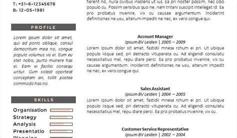 Csv Resume Template Cv Template Milan Go Sumo Cv Template Williamson