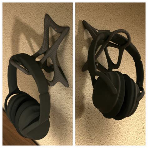 Stl File Headphone Holder Wall Mounted Model 2 Structured Surface 🎧