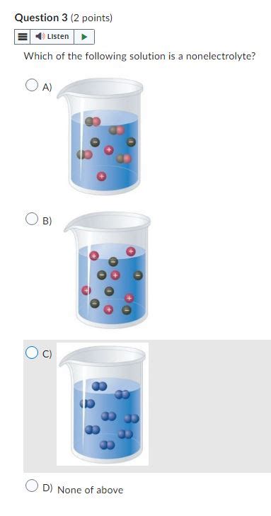 solved which of the following solution is a nonelectrolyte