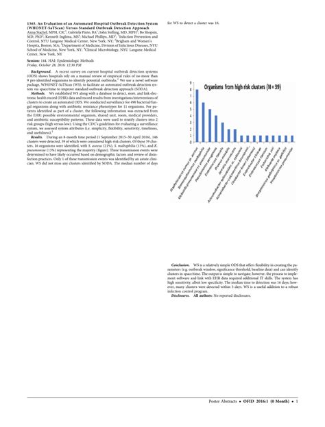 Pdf An Evaluation Of An Automated Hospital Outbreak Detection System