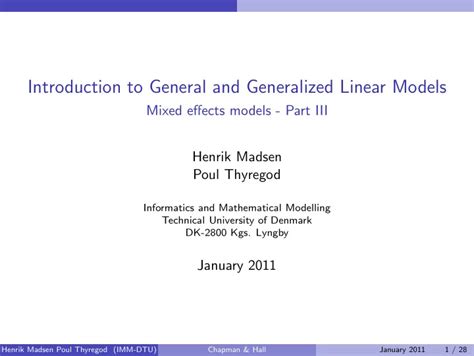 Ppt Introduction To General And Generalized Linear Models Mixed Effects Powerpoint