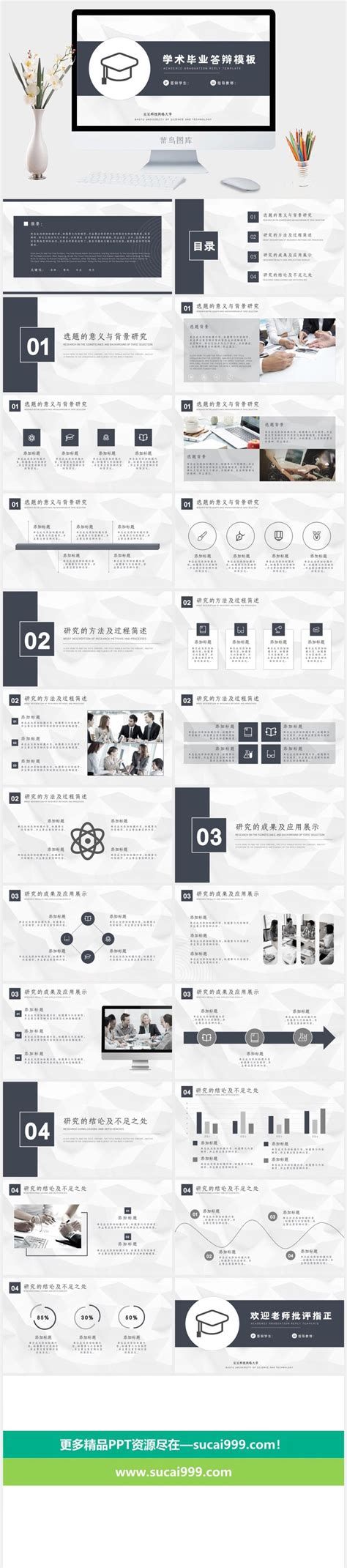 学术毕业论文答辩ppt模板下载免费学术毕业论文答辩ppt模板下载 菜鸟图库